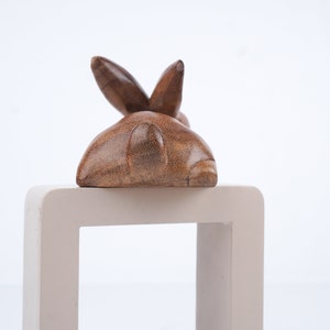 Wooden Rabbit Sculpture, Wood Statue, Rabbit Lover, Animal Statue ...