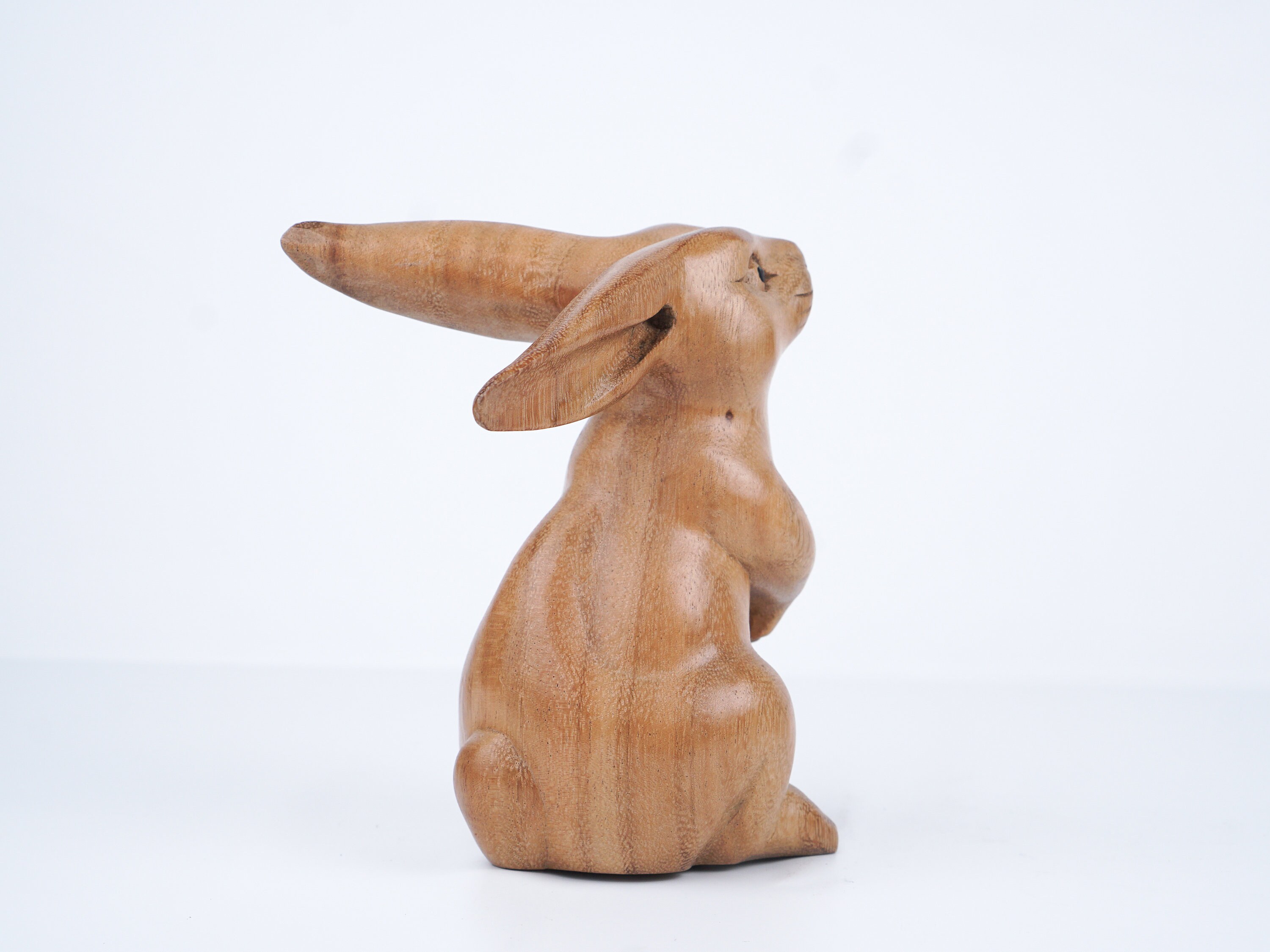 Wooden Rabbit Sculpture, Wood Carving, Handmade, Hand Carved ...