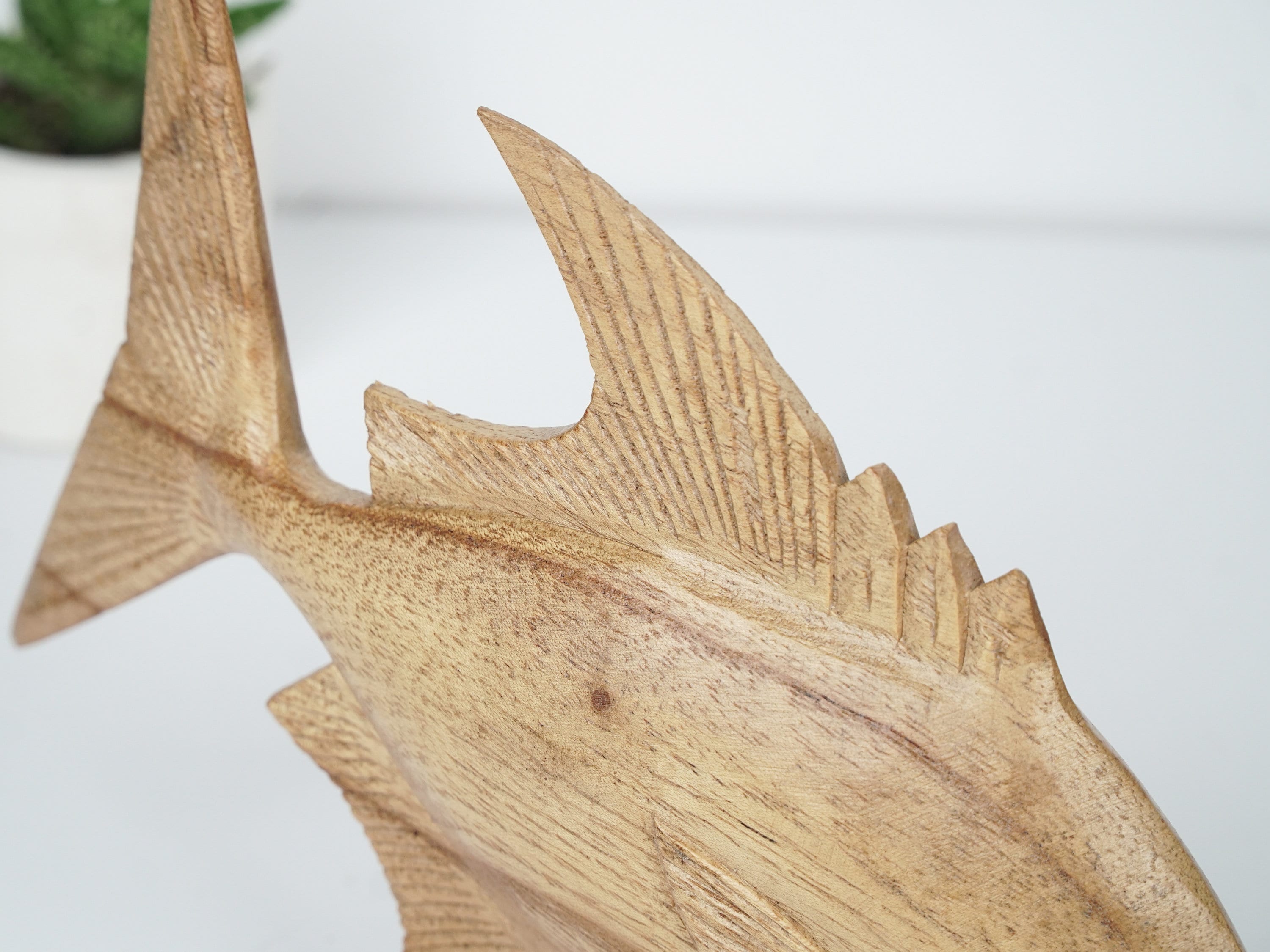 Wooden Fish Sculpture 3.9 Inch 10 Cm, Fish Statue, Sea Fish. Wood ...