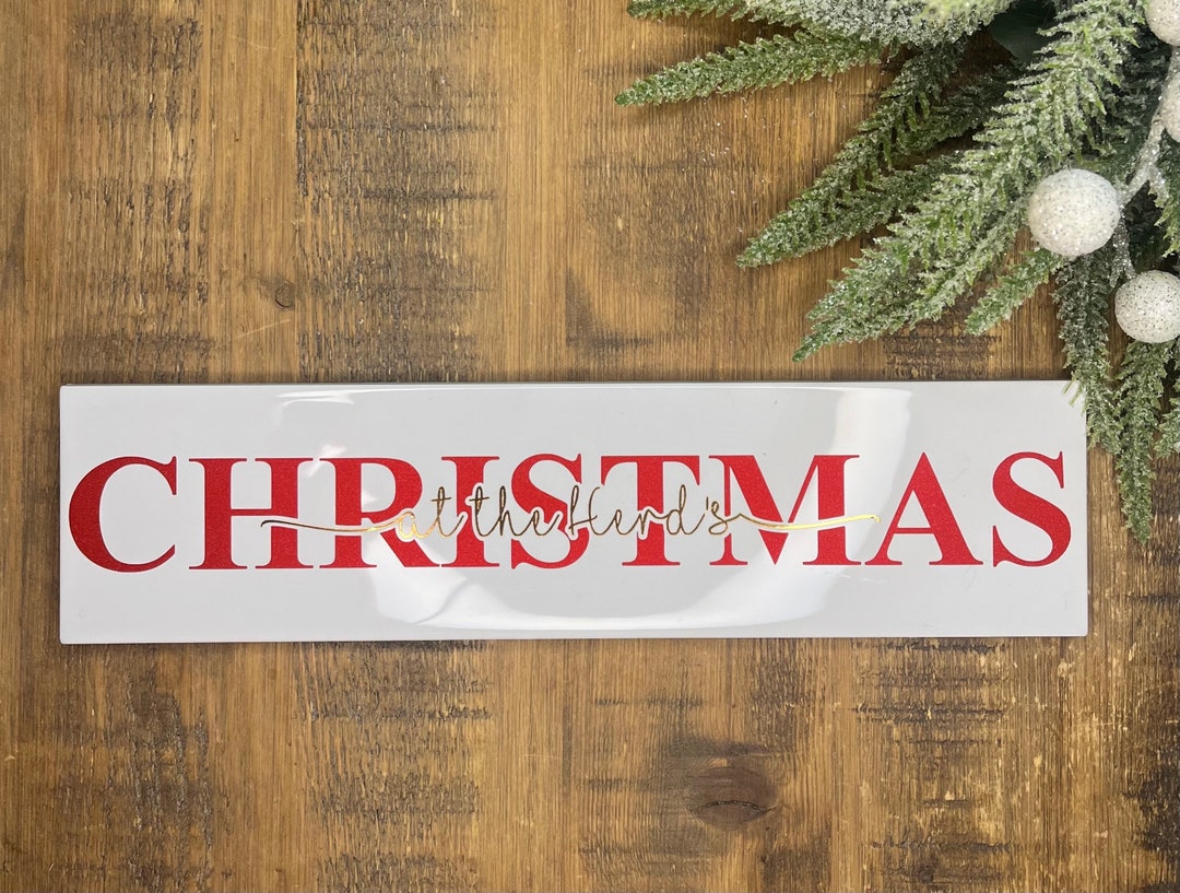 Personalised Family Christmas Sign I Christmas Welcome Sign Plaque/tile ...