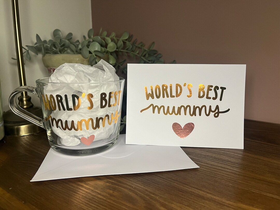 World's Best Mummy Clear Mug | Gold Foil Mother's Day Gift - Etsy