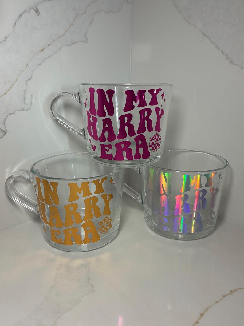 Harry Styles Mug - 'in My Harry Era' Clear Glass Coffee Cup - Etsy