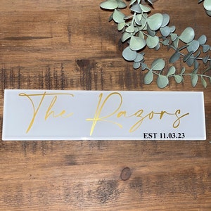 Personalized Wedding Tile: Newlyweds Gift, Top Table Sign - Etsy UK