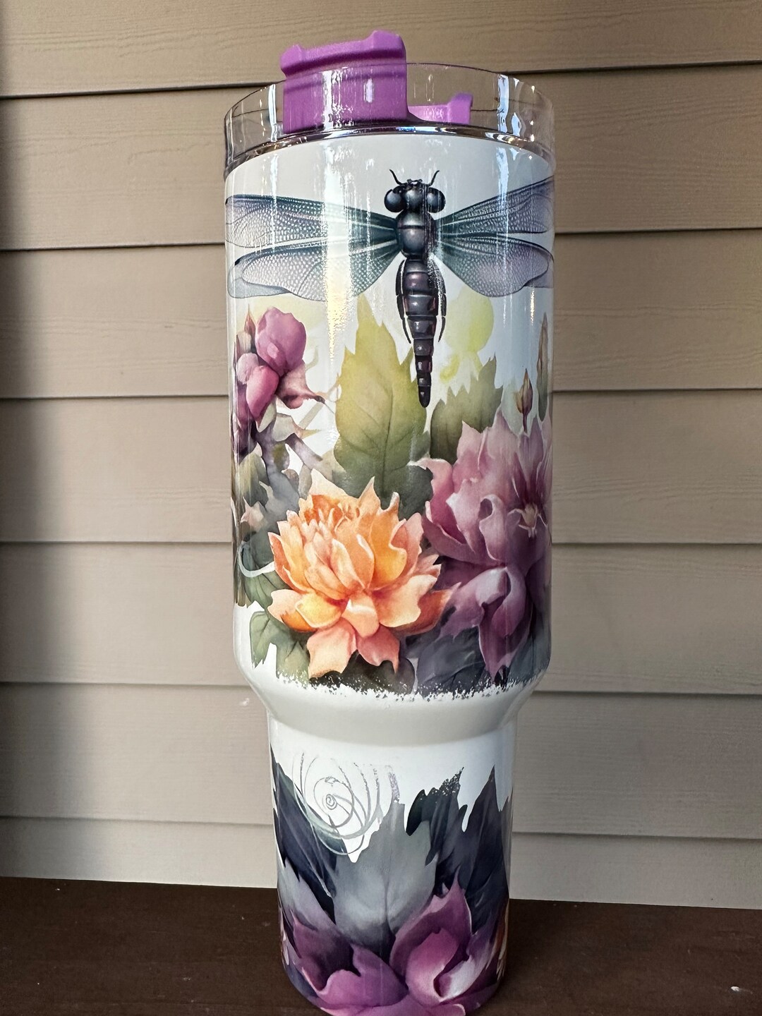 40oz Libellenbecher | Blumen | Lila | Libelle | - Etsy.de