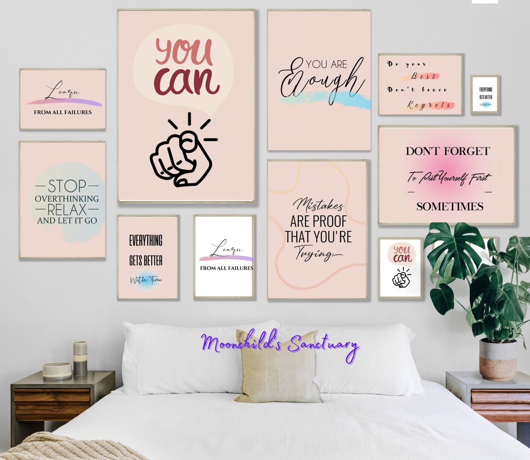 Inspirational Quote Art, Self Love Wall Art, Motivational Quote Art ...