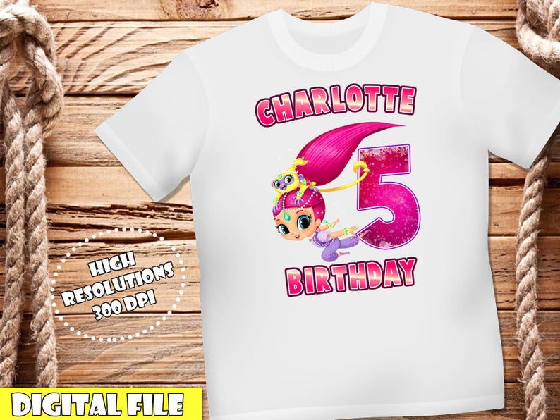Printable Genie Birthday Shirt, Genie Iron on Transfer Shirt, Genie DIY ...