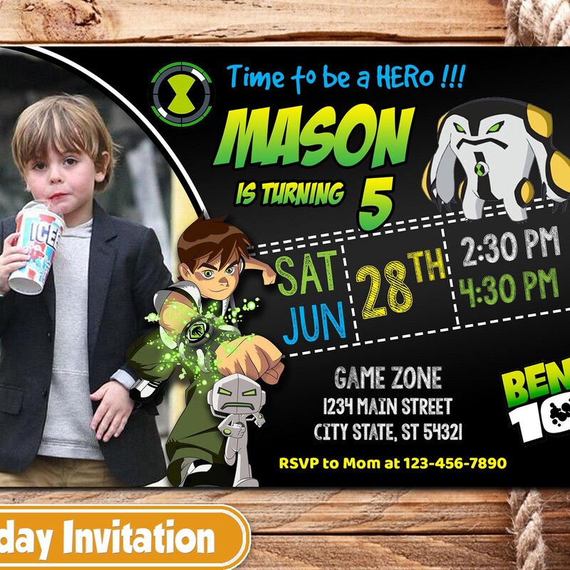 Ben10 Invitation - Etsy
