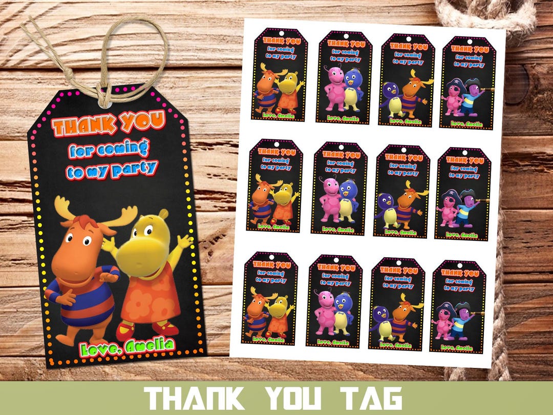 Printable Backyardigans Favor Tags, the Backyardigans Birthday Thank ...