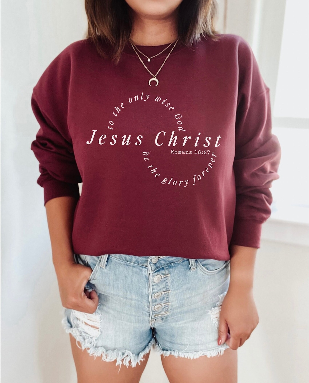 Jesus Sweatshirt Jesus Crewneck Bible Verse Sweatshirt Christian ...