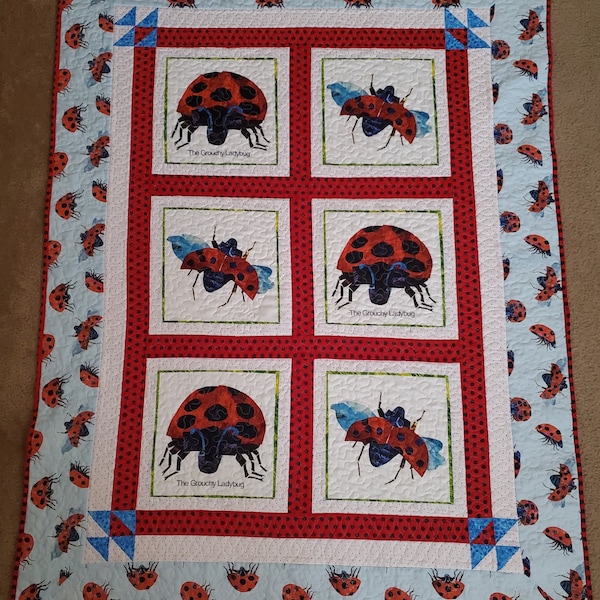 Ladybug Baby Quilt - Etsy