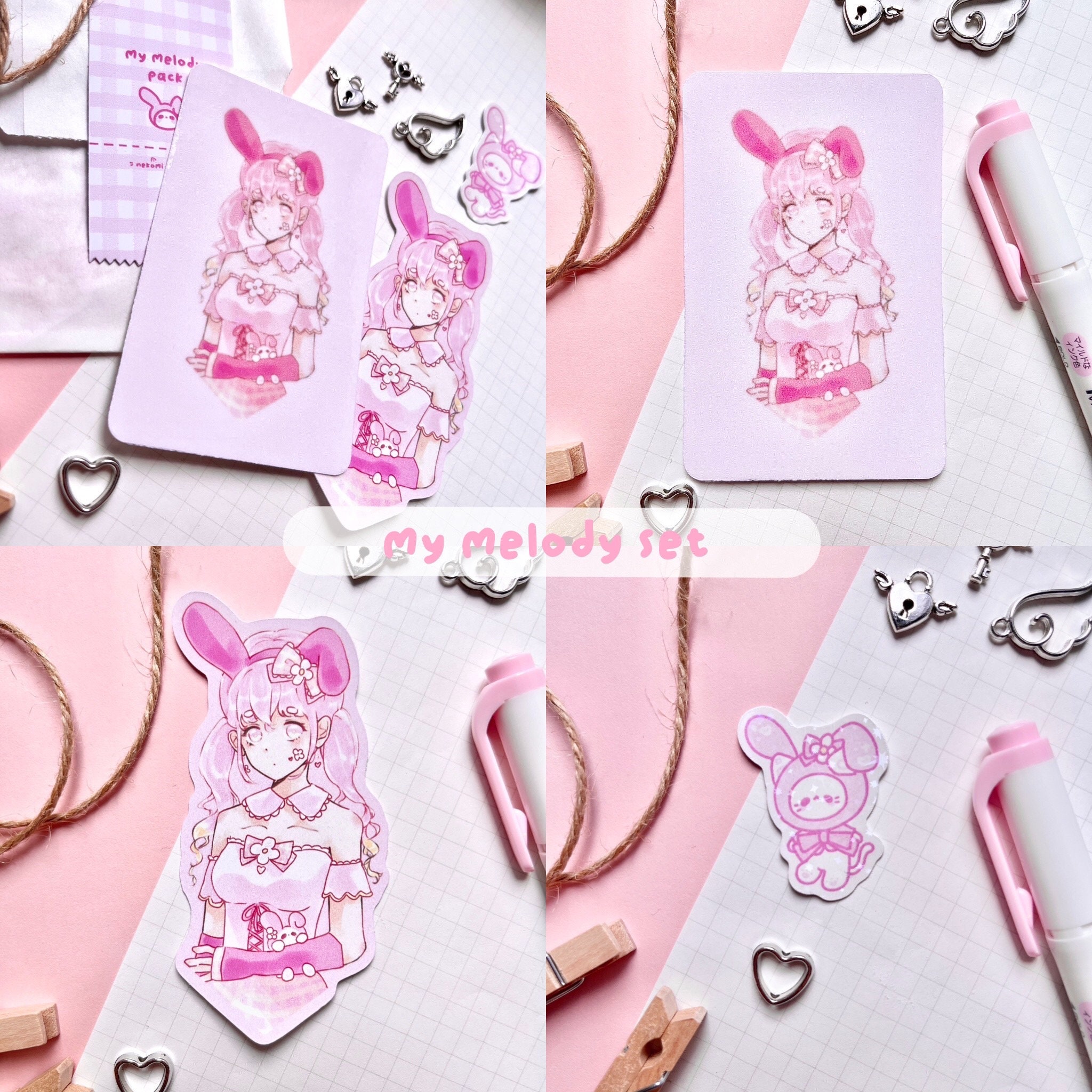 Kawaii Cute Aesthetic Pastel Sanrio Character Sticker Packs - Etsy