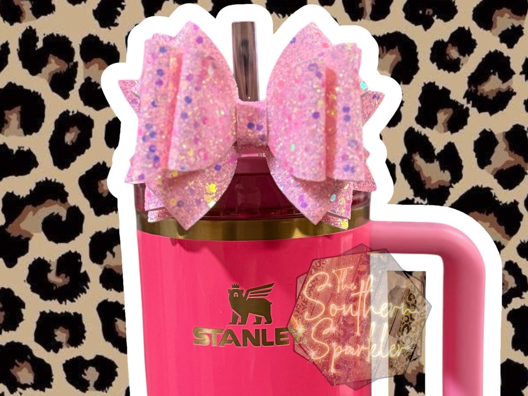 Stanley Bow | Pink Bow | Cup Bow | Stanley Accessories | Glitter Bow ...