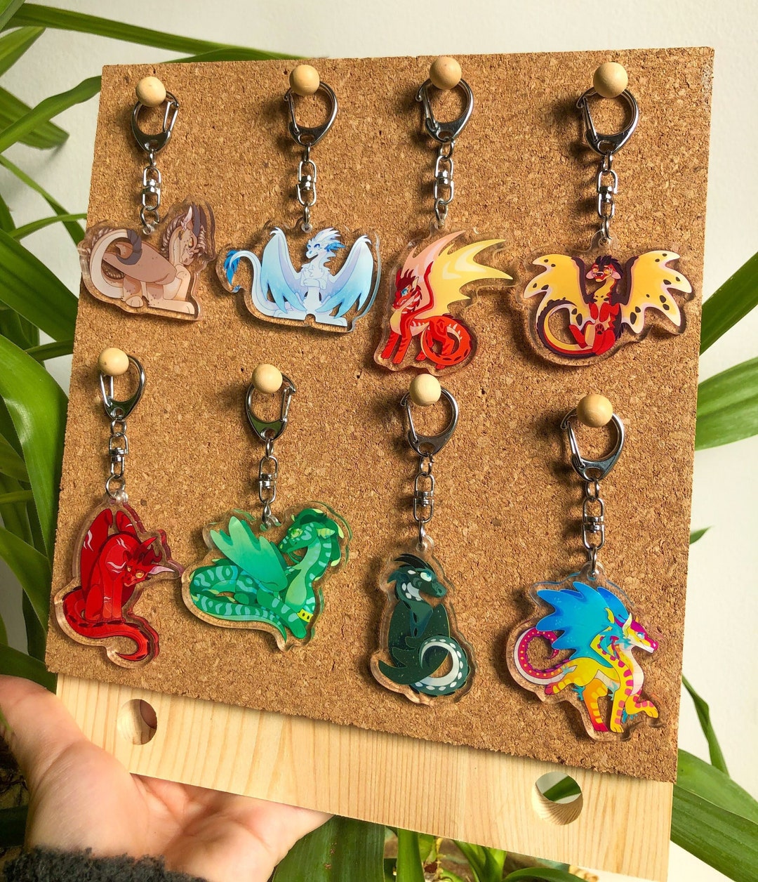 Jade Winglet Keychains (2-2.5inch Acrylic Charms, Wings of Fire) - Etsy