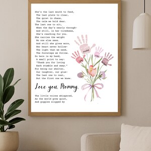 Sentimental Mother’s Day Handprint Poem Keepsake Personalized Editable ...