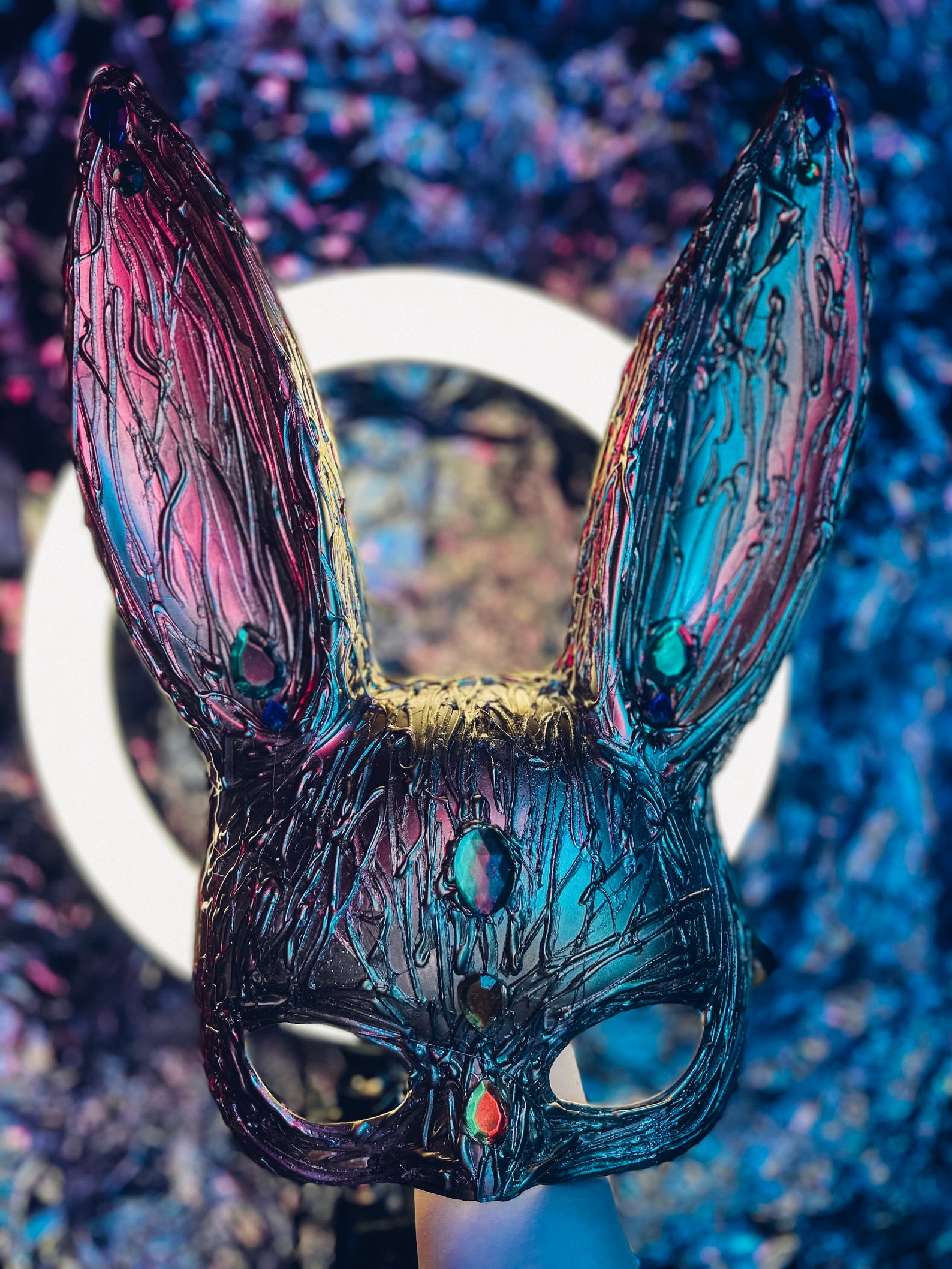 Gold Mask, Horror Easter Mask, Bunny Mask, Rabbit Mask, Halloween Prop ...
