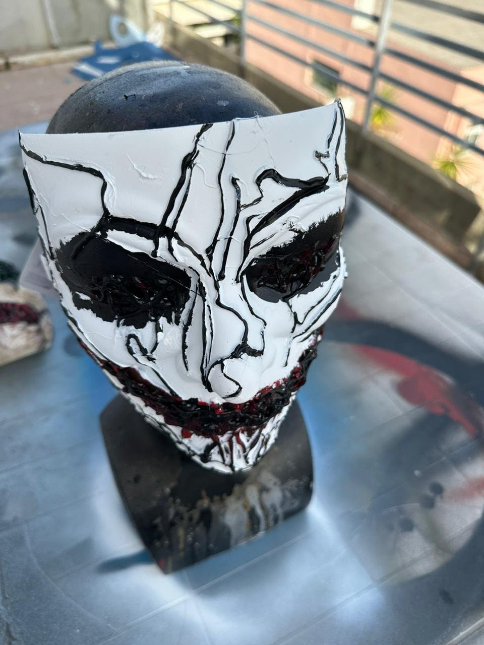 Scary Mask, White Facemask , Horror Movie, Halloween Prop , Scary ...