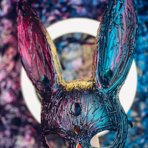 Gold Mask, Horror Easter Mask, Bunny Mask, Rabbit Mask, Halloween Prop ...