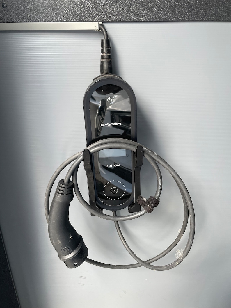 Audi Etron Holder Wall Mount Plug Type 2 EV Charger Cable Wallbox Evse ...