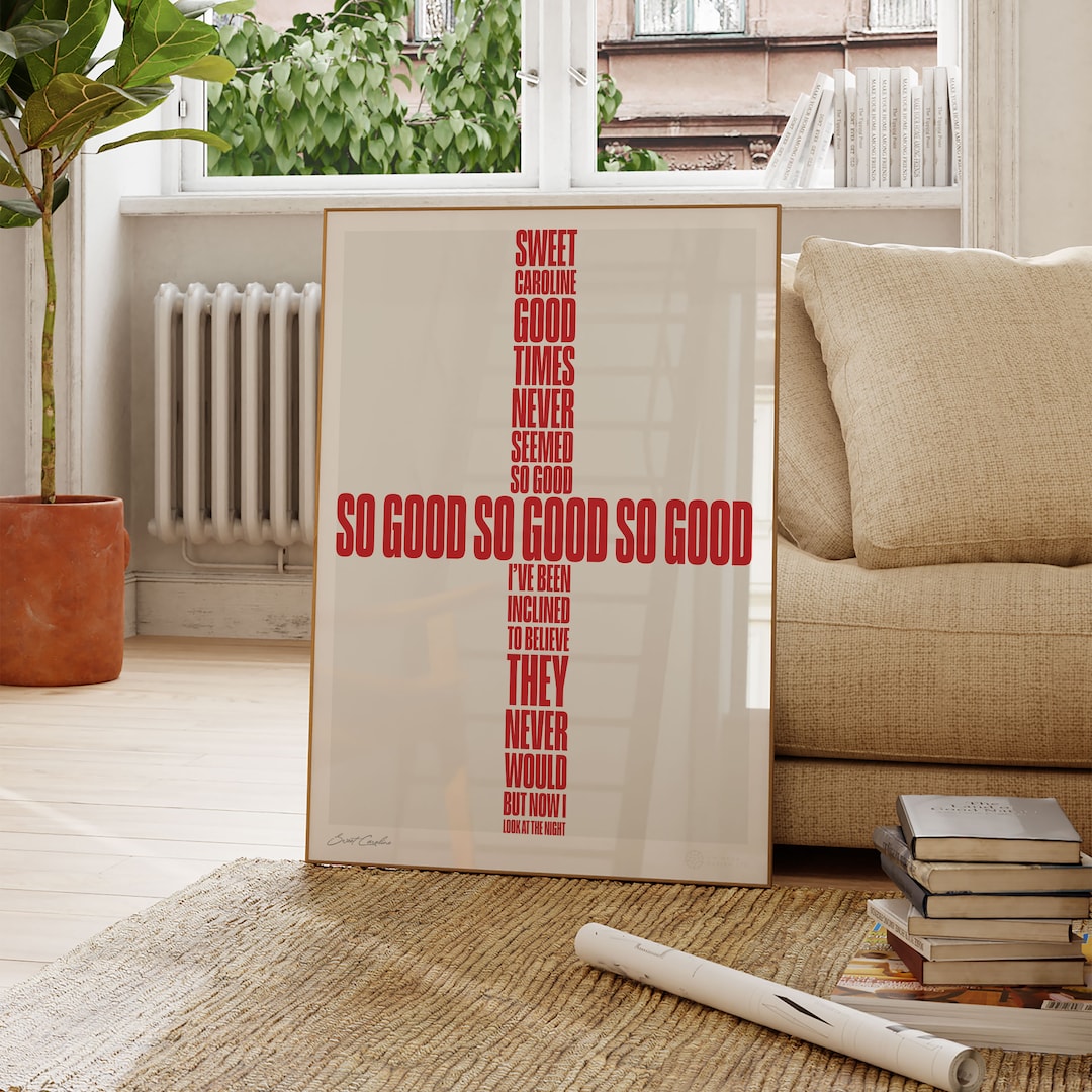 Sweet Caroline Lyrics, St George, England Print, Lioness, Football ...