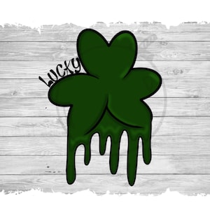 Drip Clover Silhouette Svg Png Jpg Sublimation Waterslide Image Best ...