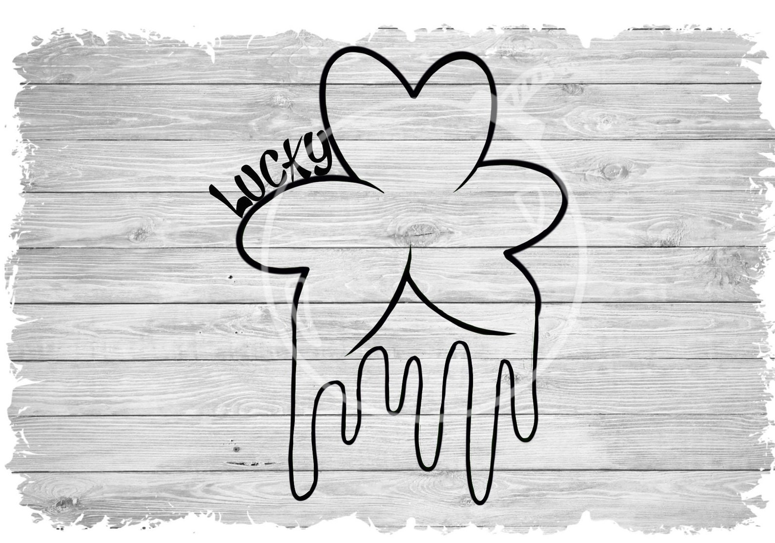 Drip Clover Silhouette Svg Png Jpg Sublimation Waterslide - Etsy