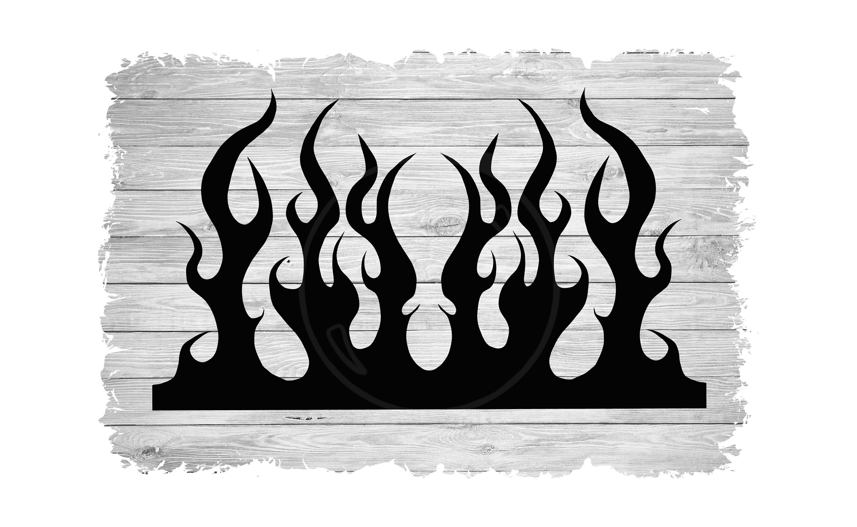 Flame Fire Silhouette Svg Png Jpg Sublimation Waterslide Image Best ...