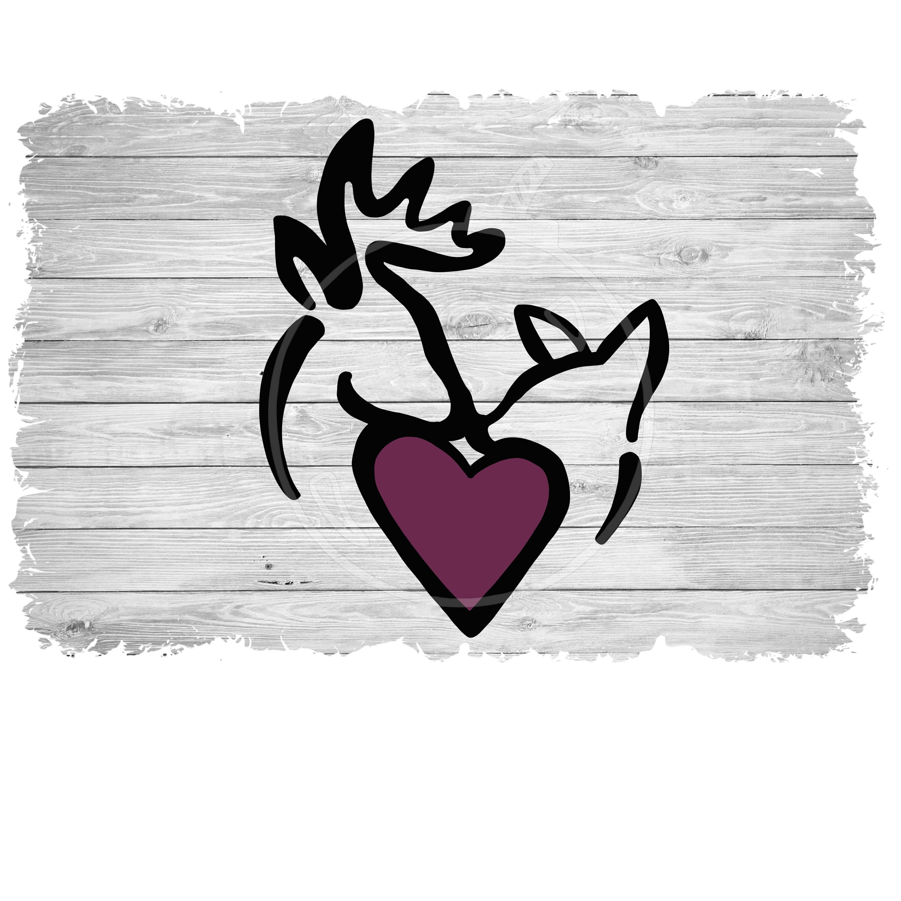 Heart Deer Svg Png Jpg Sublimation Waterslide Image Best Seller ...