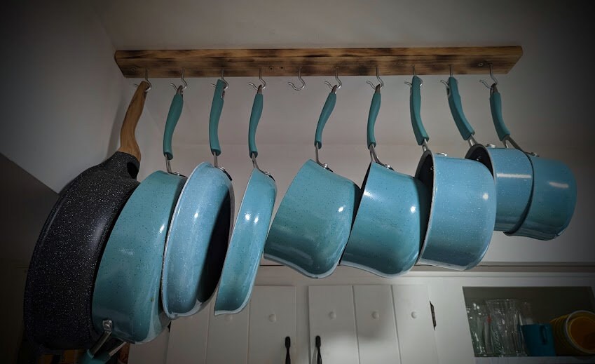 Handmade Wood Pot Rack - Etsy