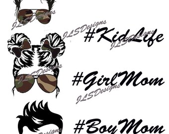 Mom Life, Mom Bun, Camo, PNG Digital File - Etsy