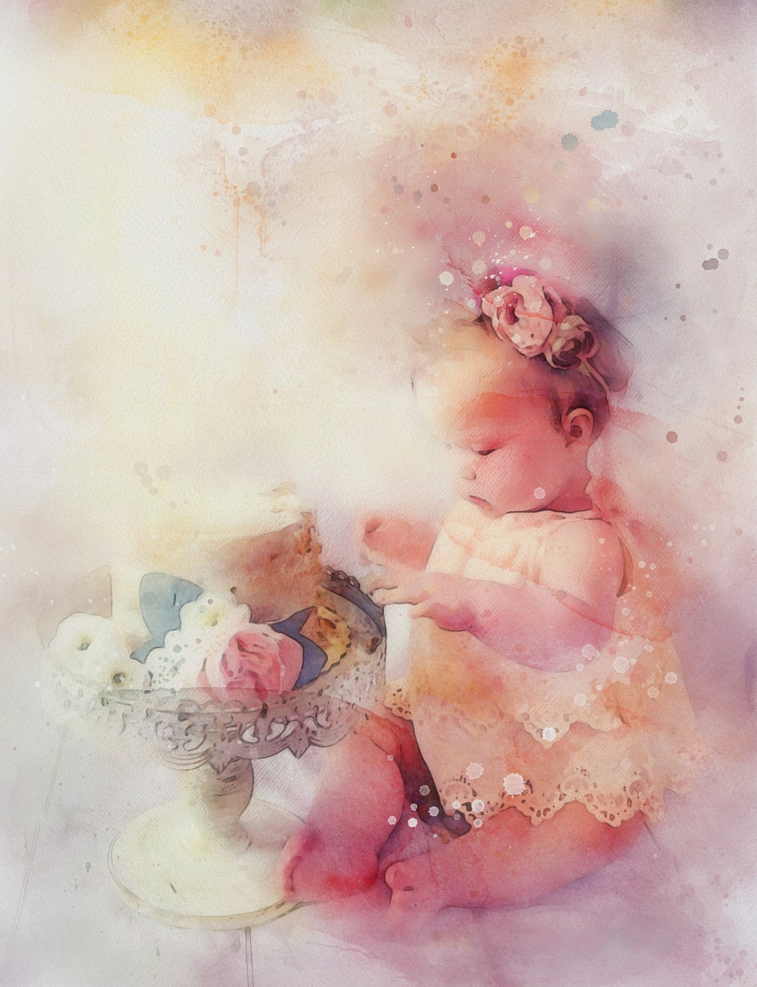 Custom Digital Watercolor Print From Photo | Personalized Gift | 48 ...