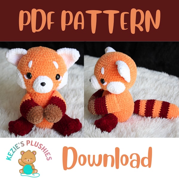 Crochet Red Panda - Etsy