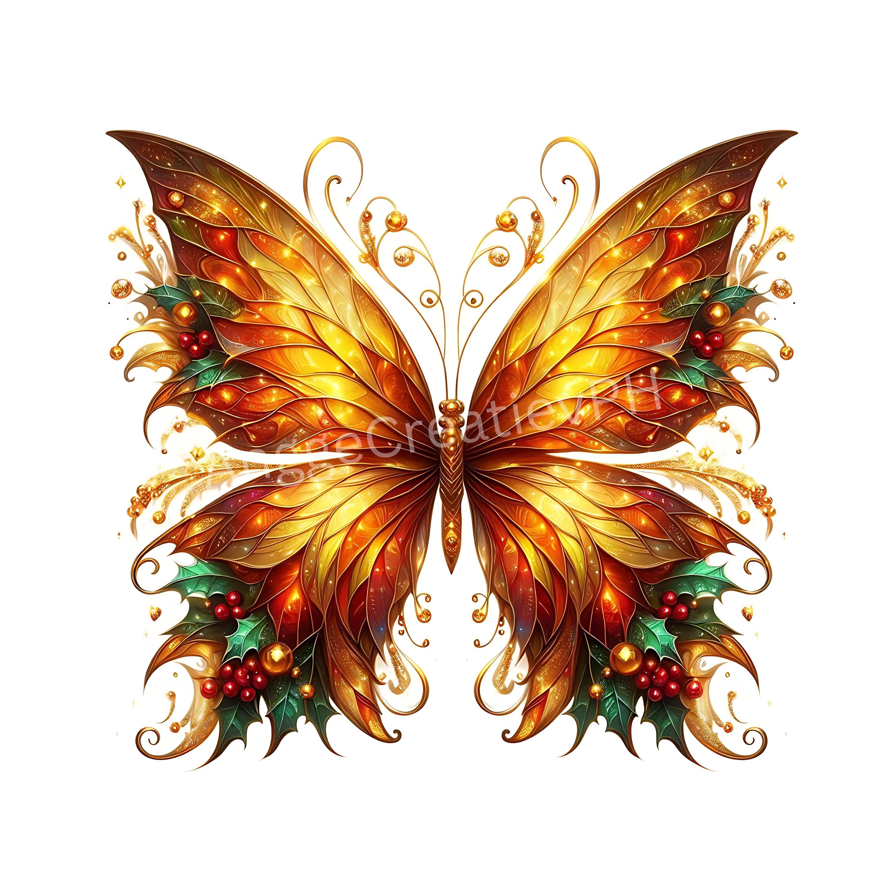 Golden Fairy Wings Clipart: Jewel Tone Designs (digital Download) - Etsy