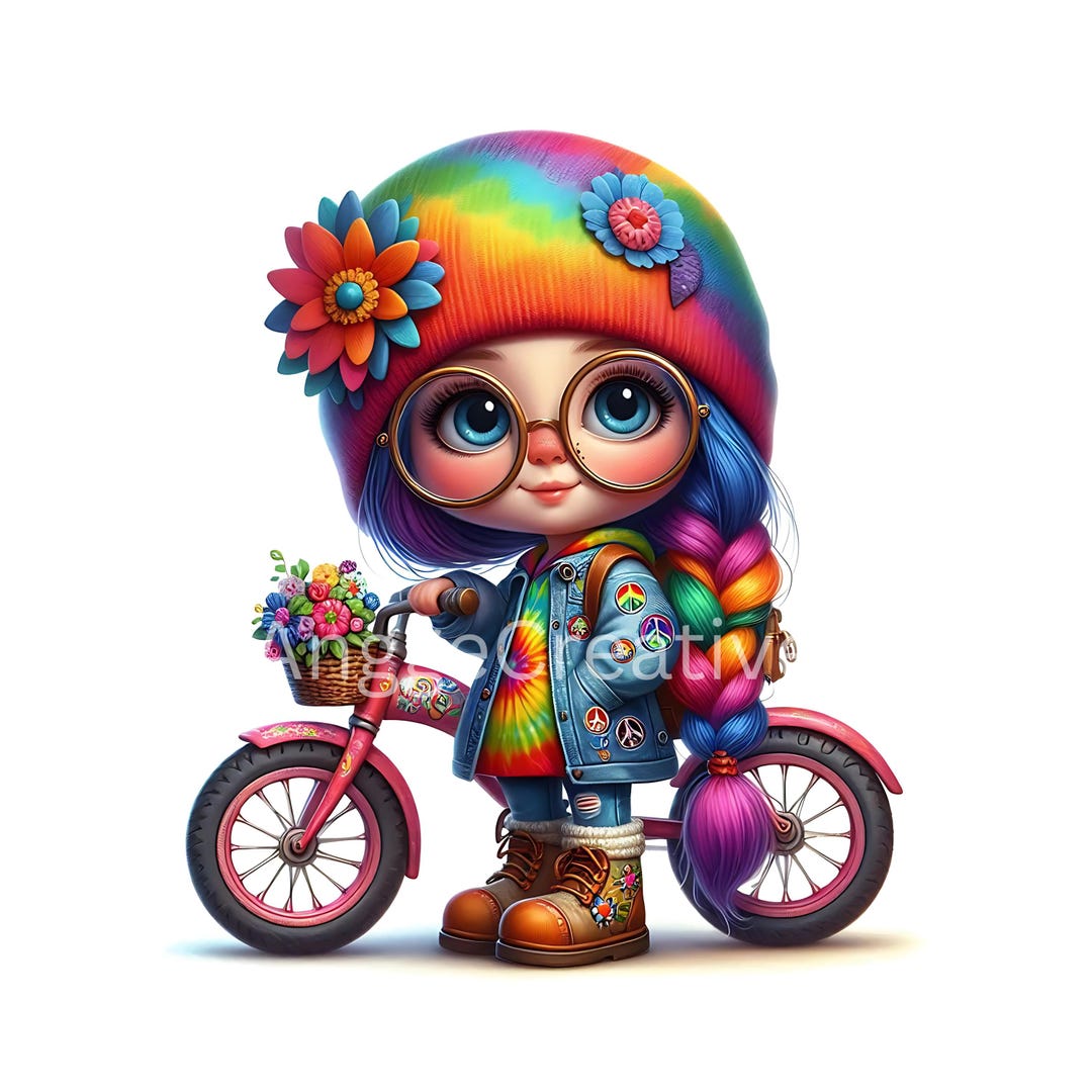 Hippie Gnome Clipart Set: Groovy Retro Boho Designs (300 DPI Jpegs) - Etsy