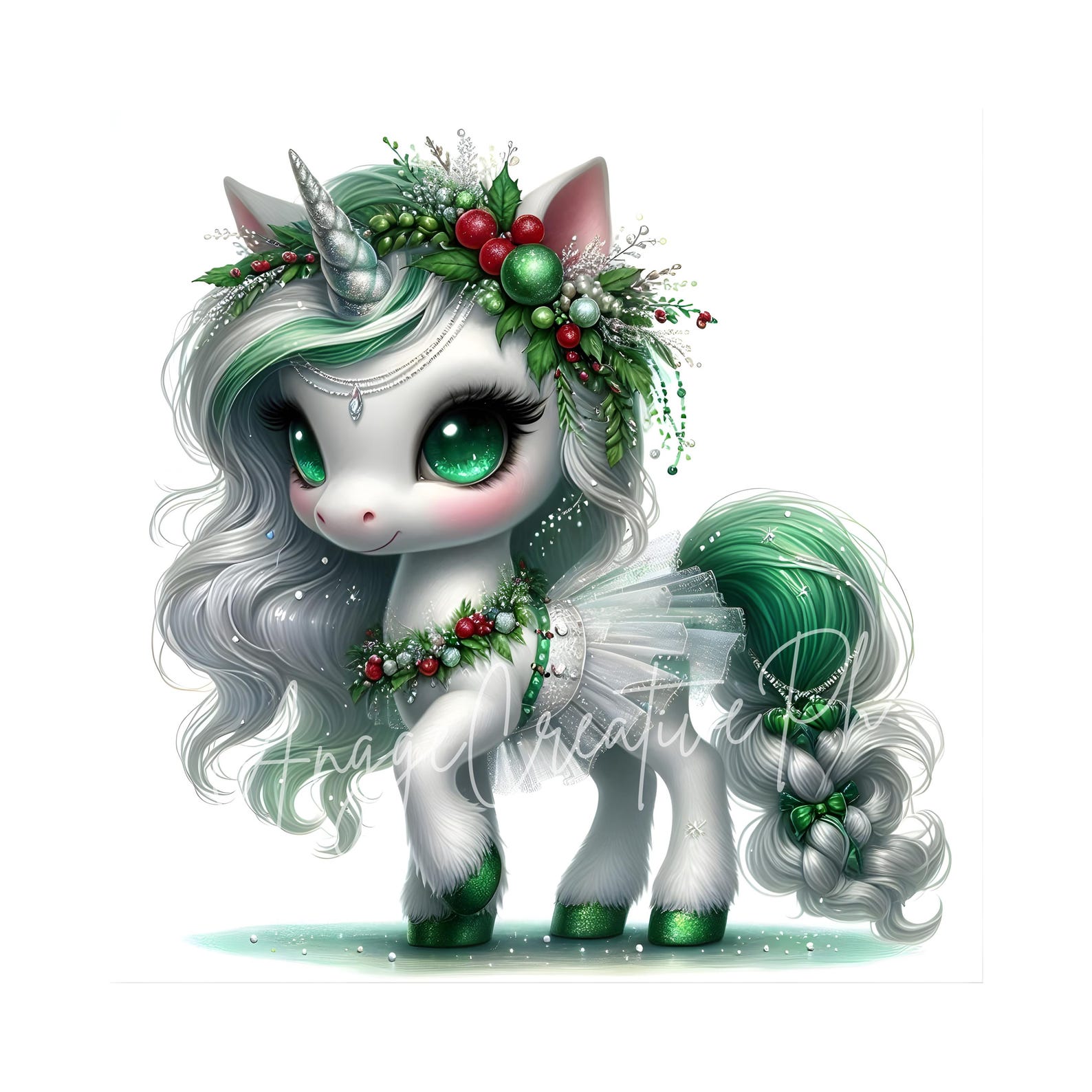 13 Christmas Clipart Unicorn JPEG | Fantasy Unicorn, Holiday Wings ...