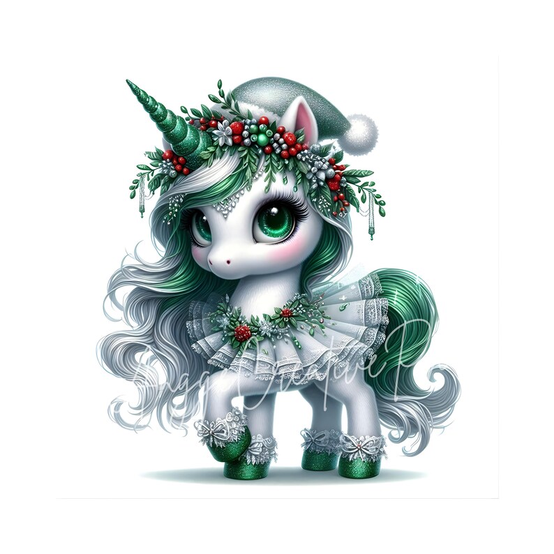 13 Christmas Clipart Unicorn JPEG | Fantasy Unicorn, Holiday Wings ...