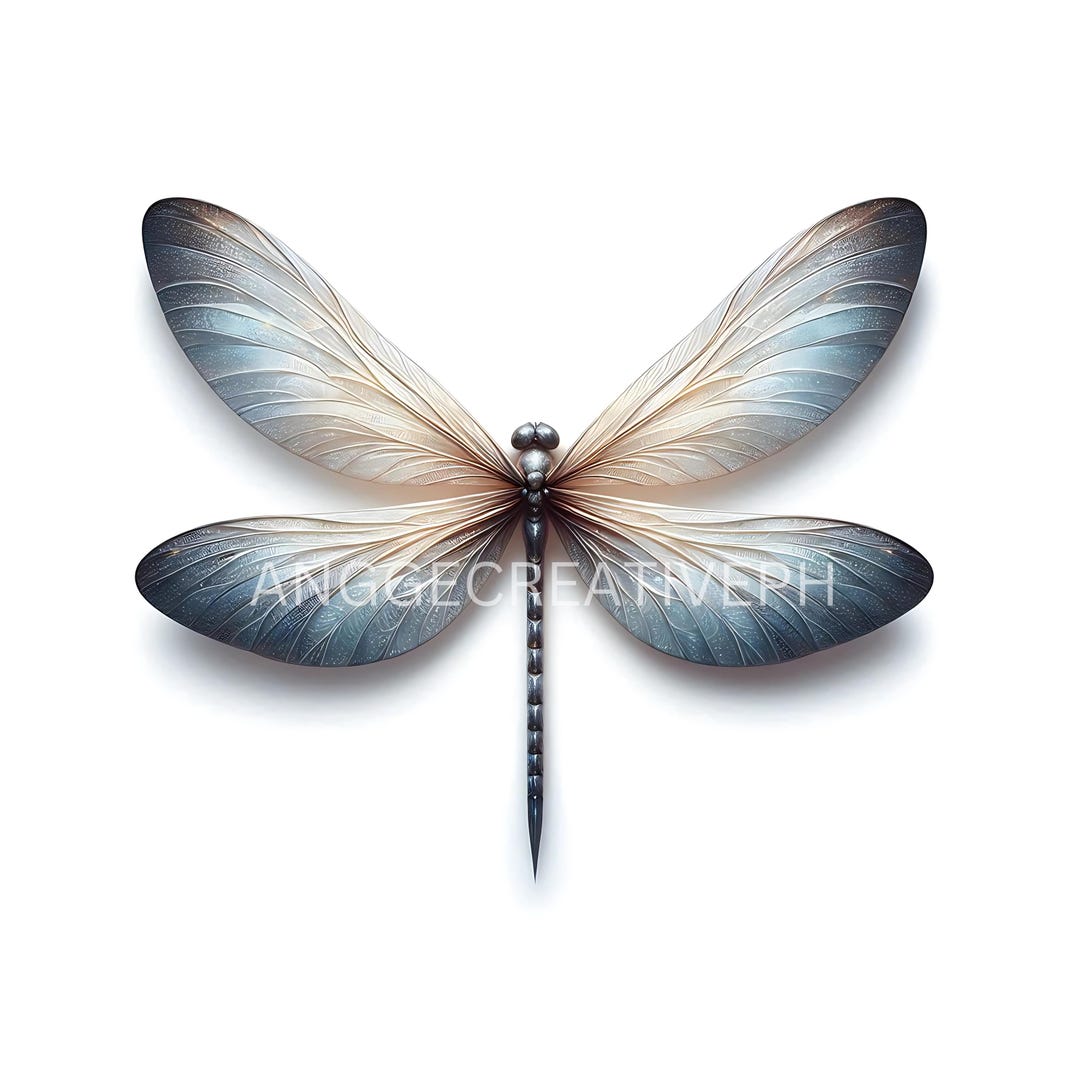 Dragonfly Wings Clipart Set, Fantasy Insect, Digital Craft (300 DPI ...