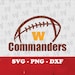 Commanders Football SVG: Funny Football Season Clipart (digital ...