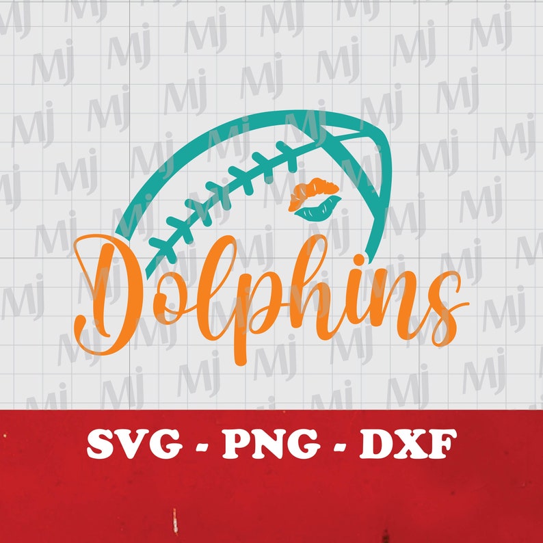 Dolphins Football SVG: Funny Family Football Season Clipart (digital ...
