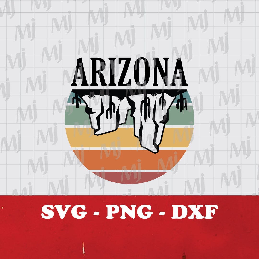 Arizona Desert Sunset SVG: Cactus Western Design (digital Download) - Etsy