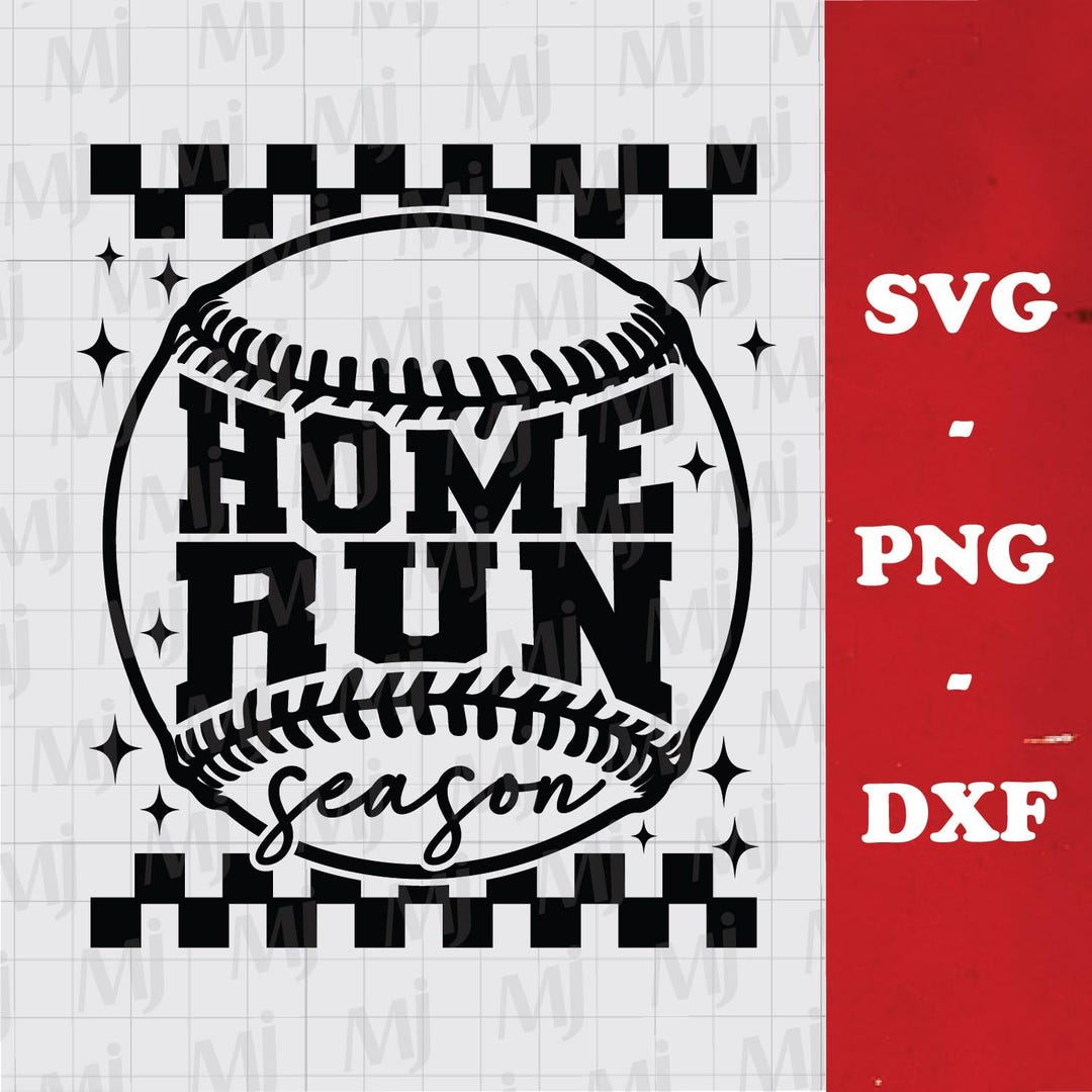 Home Run Season SVG: Baseball Player Design (digital Download) - Etsy