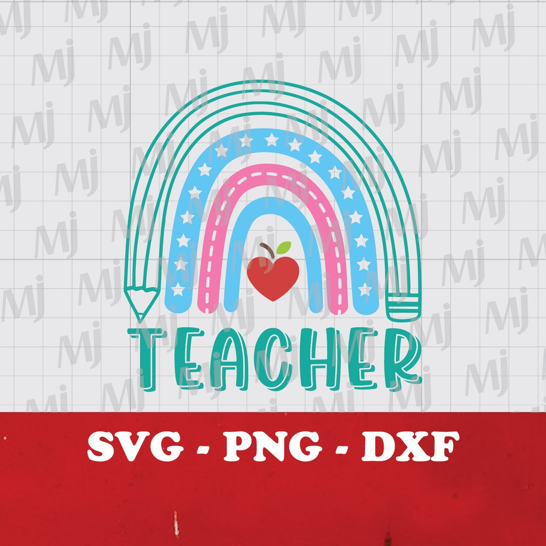 Teacher Rainbow Svg: Holiday Shirt Clipart (digital Download) - Etsy