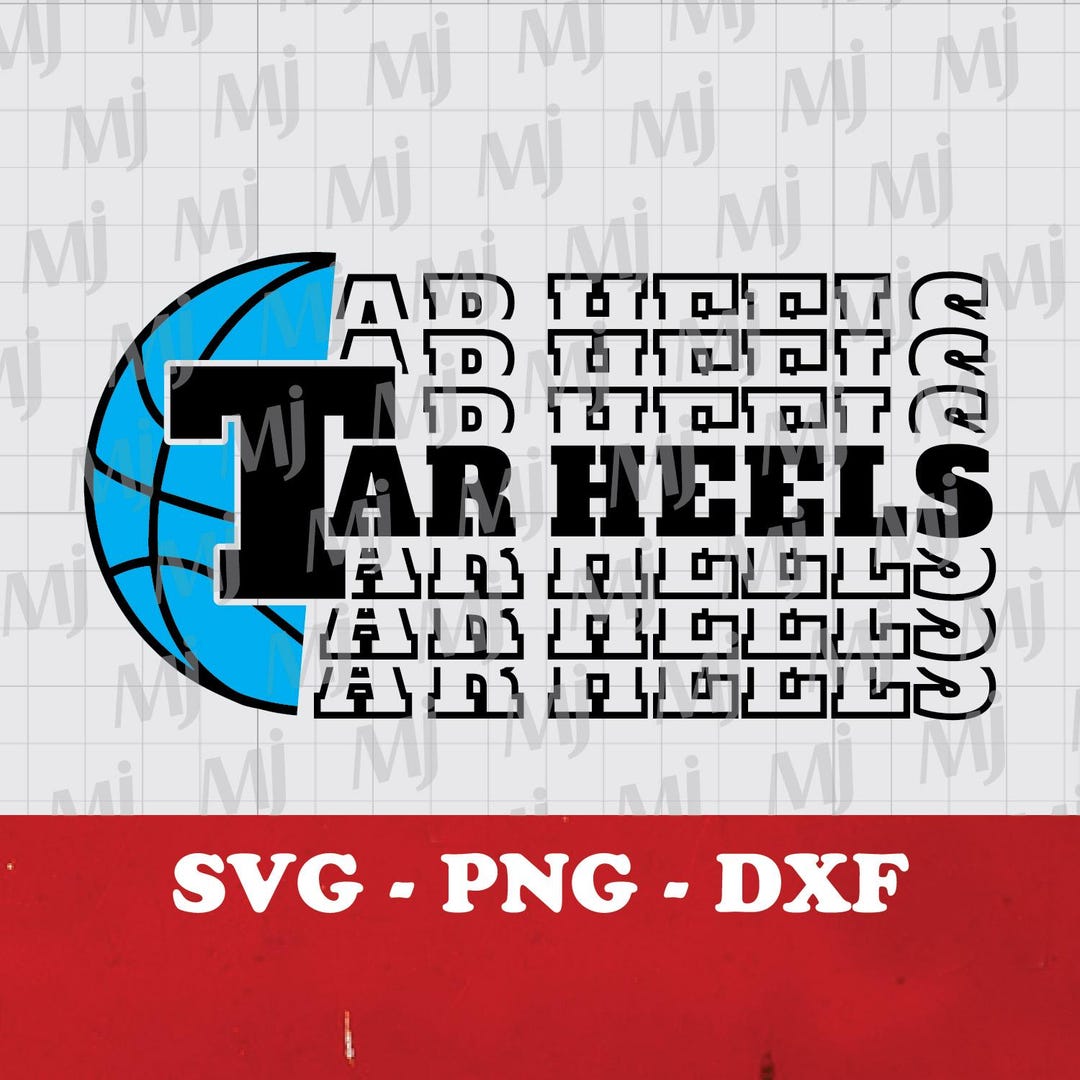 North Carolina Tar Heels Basketball SVG PNG DXF Digital Download - Etsy