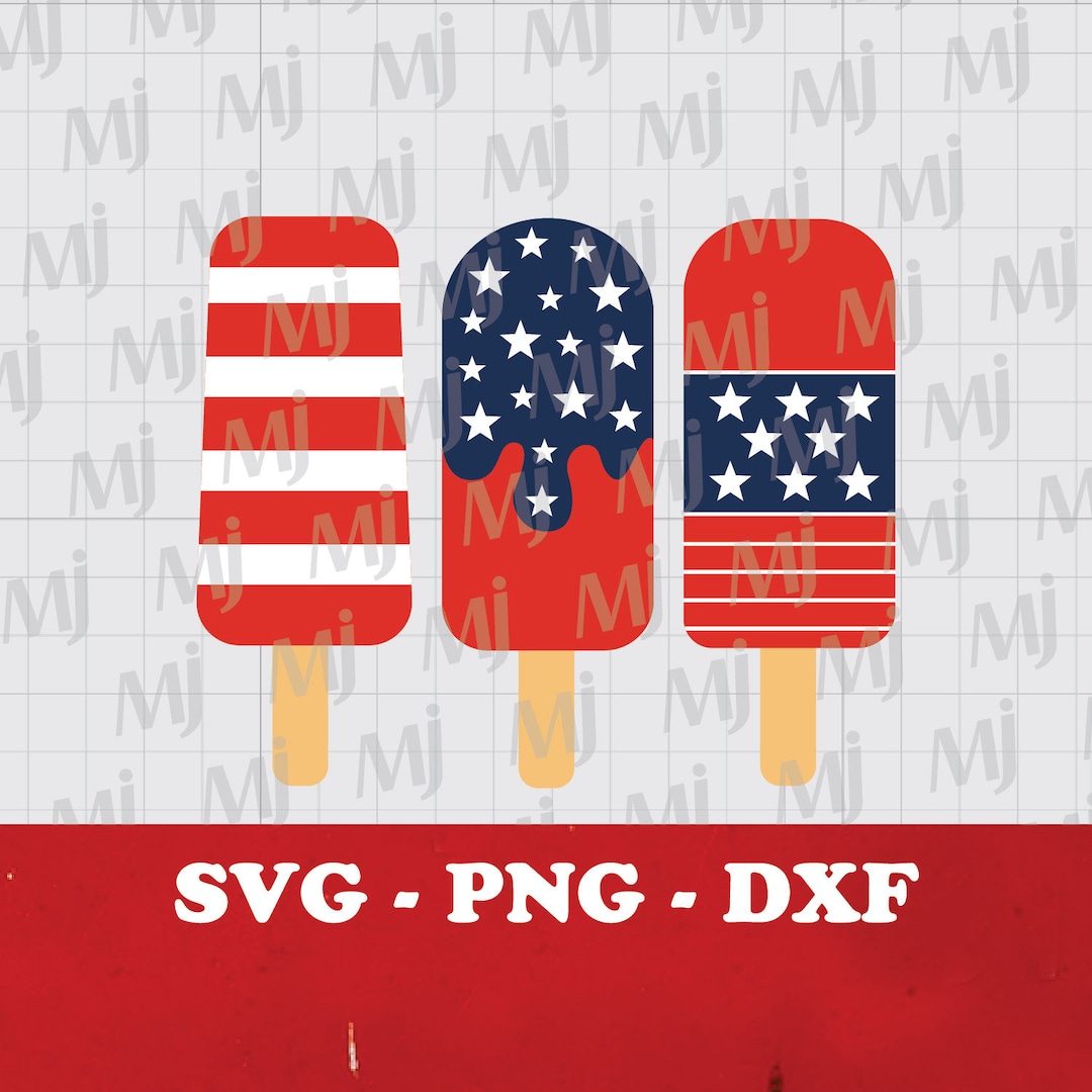 Patriotic Popsicle SVG: American Flag Clipart (digital Download) - Etsy