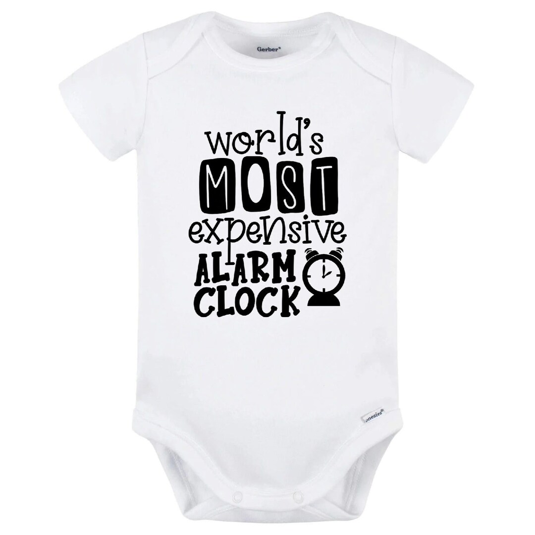 World’s Most Expensive Alarm Clock Baby Bodysuit - Etsy