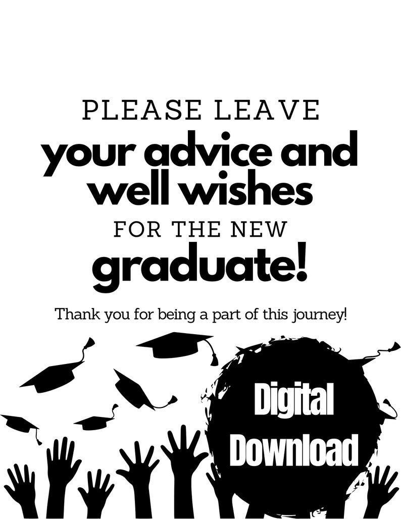 Graduation Guest Book Sign, Graduate School, College, High School ...