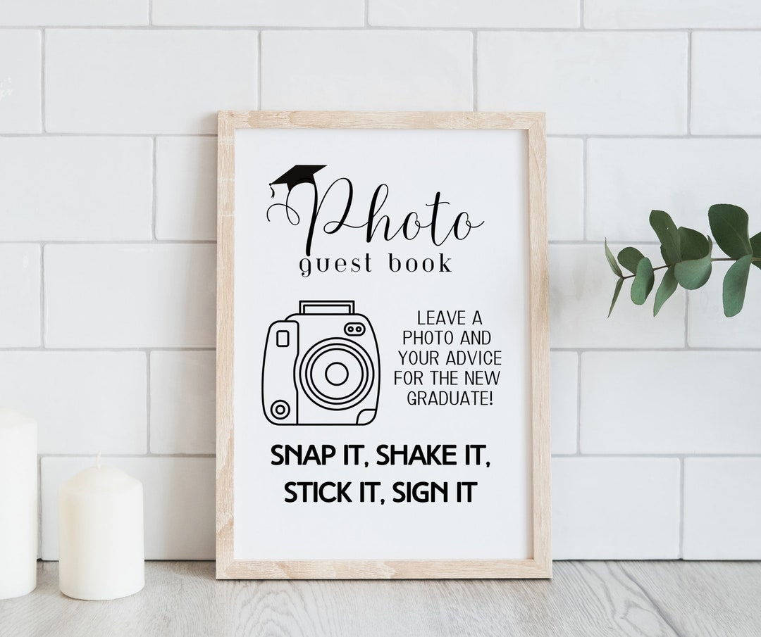 Graduation Polaroid Guest Book Sign: Advice for Graduate (digital Print ...