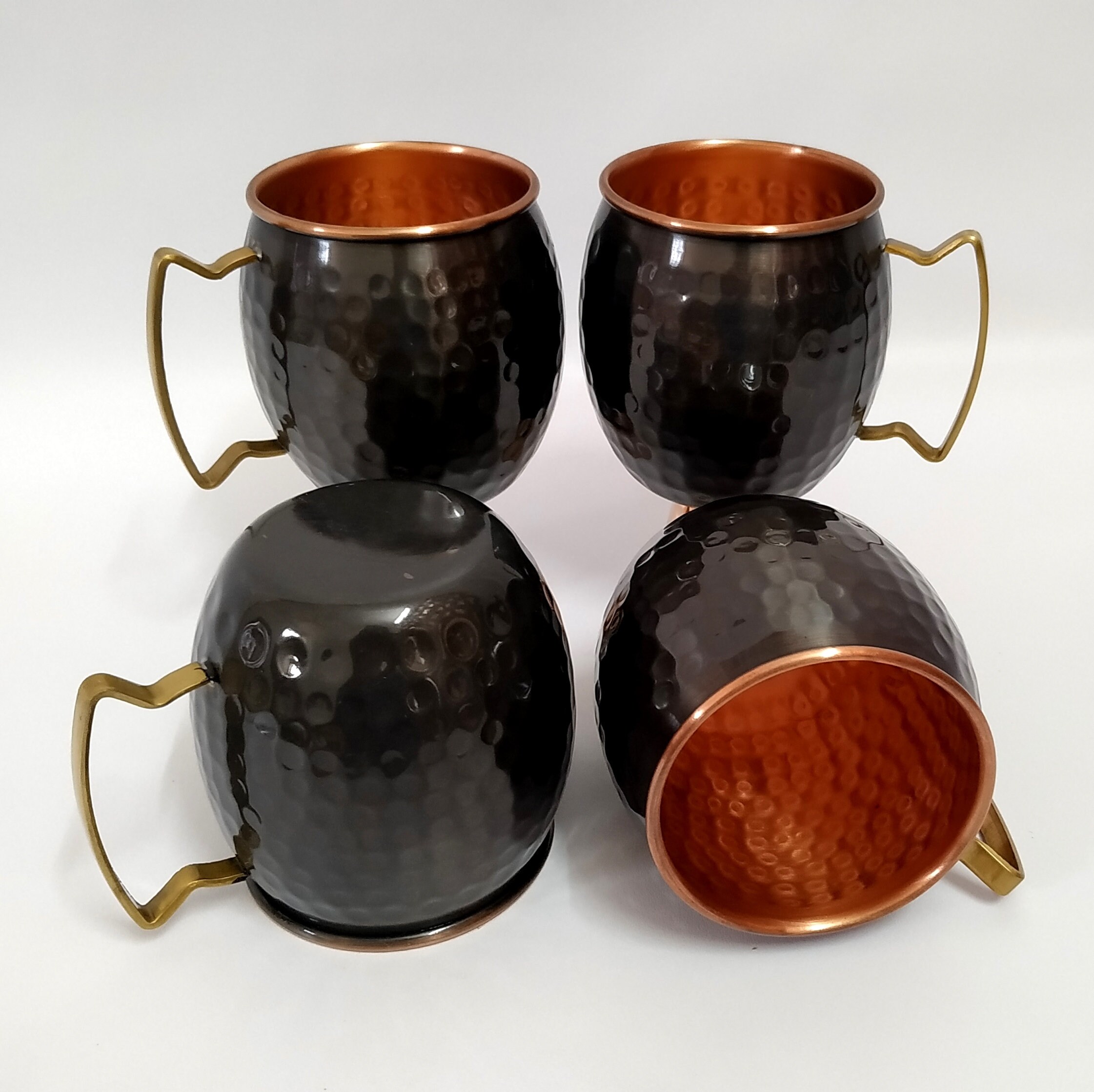 Pure Copper Morocco Mule Mugs, Copper Drinkware Mugs With Brass Handle ...