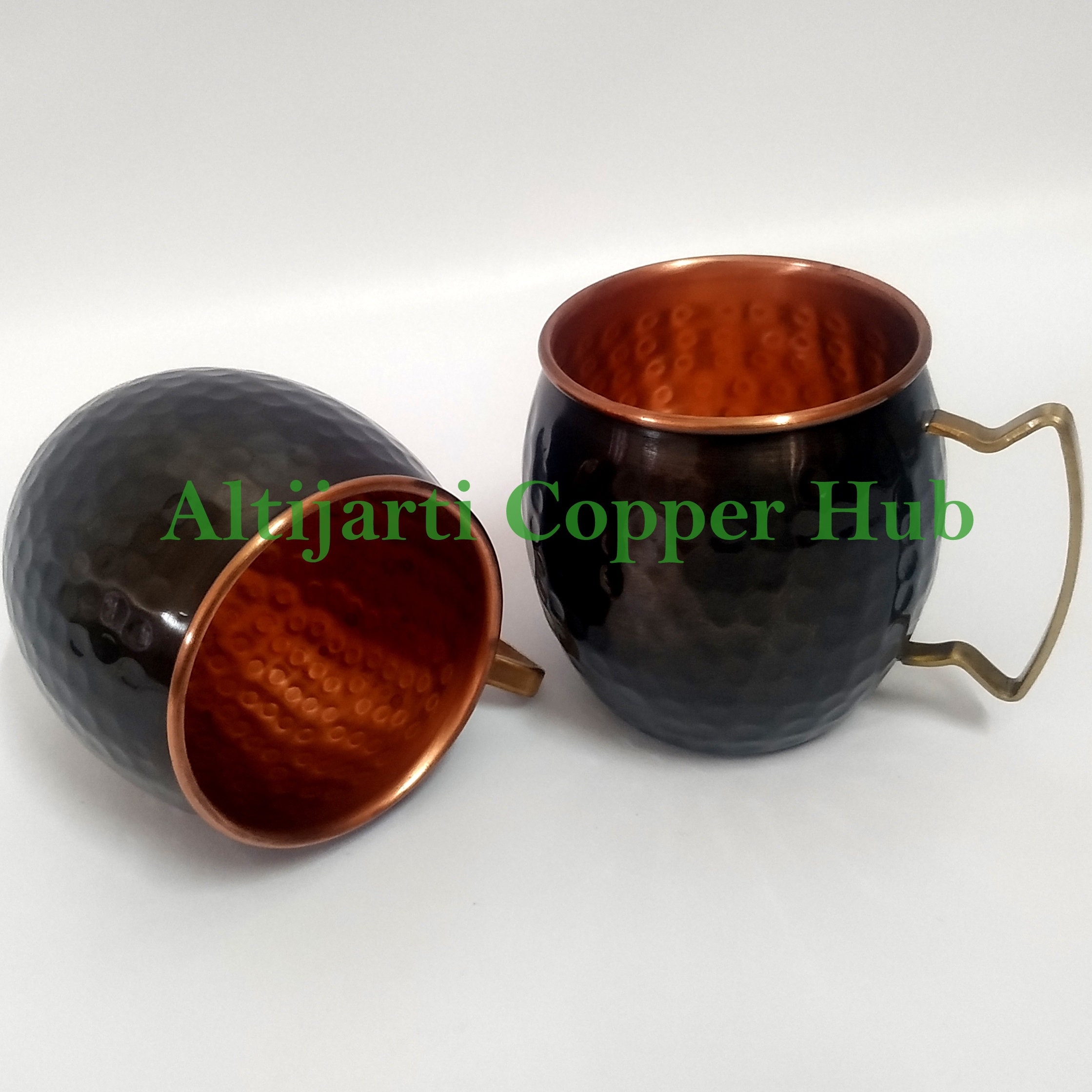 Pure Copper Morocco Mule Mugs, Copper Drinkware Mugs With Brass Handle ...