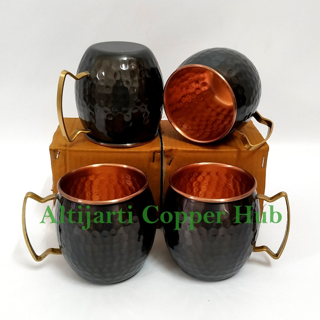 Pure Copper Morocco Mule Mugs, Copper Drinkware Mugs With Brass Handle ...