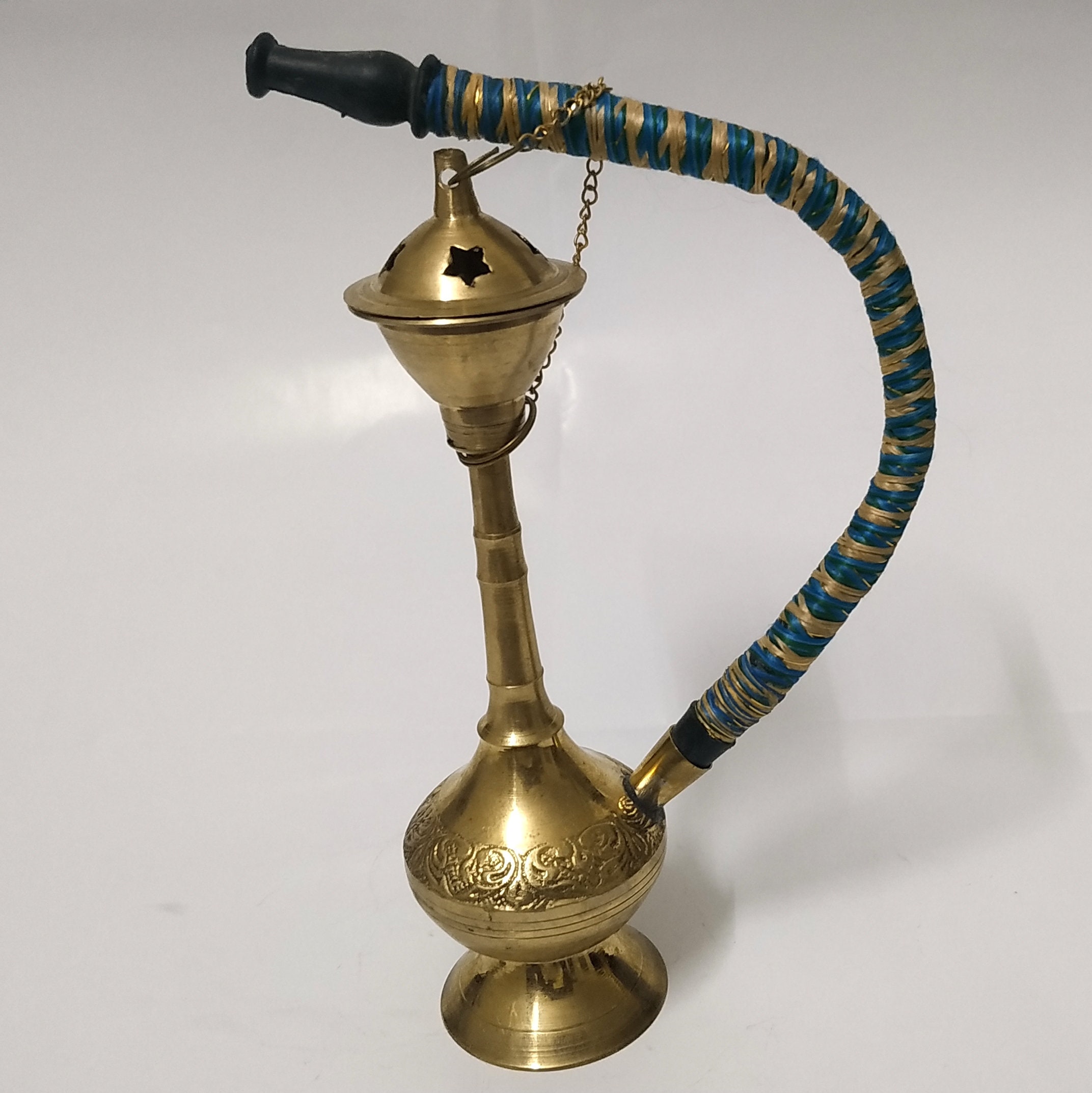 Indian Brass Vintage Multicolored Rust Finish Vintage Peacock Print ...